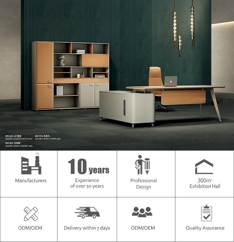 Luxury Modern Boss Director Office Table Design For Home Wooden ...