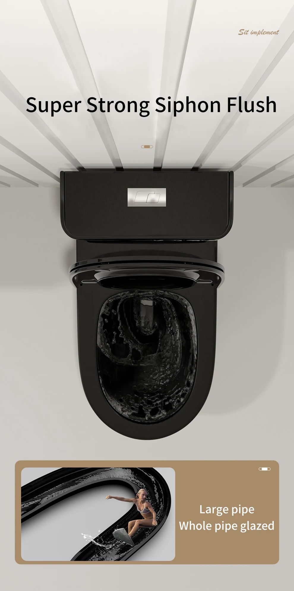 Modern Design Sanitary Wares S-trap Water Closet Porcelain Colored ...