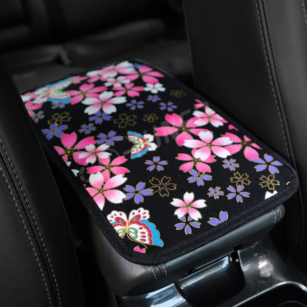 Car Center Handrail Box Cover Armrest JDM Ukiyo-e Cars Storage Carpet ...