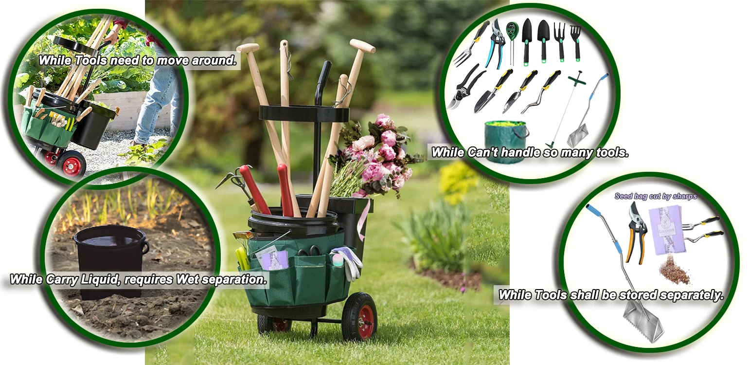 Rolling Garden Tool Organizer - Versatile & Durable Caddy