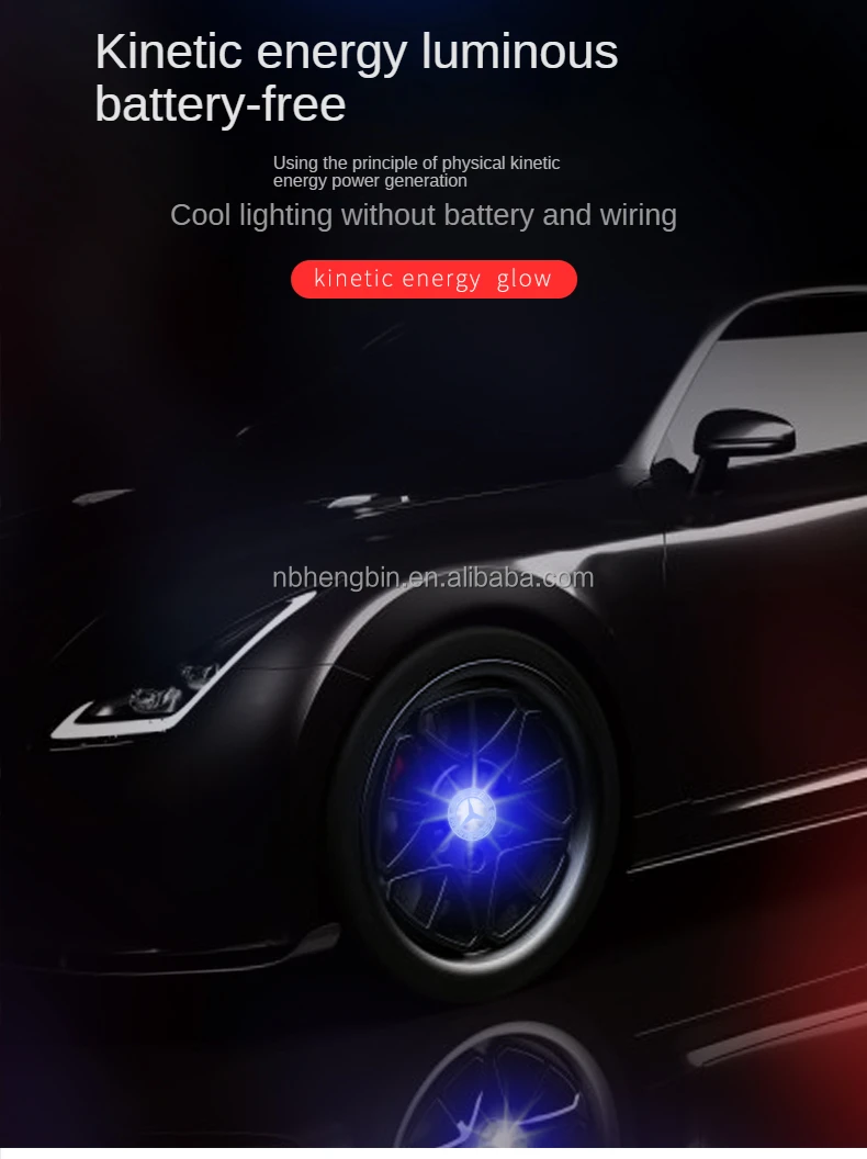 Car Wheel Logo Light Hub Center Caps Cover Modificat Led Illuminated ...