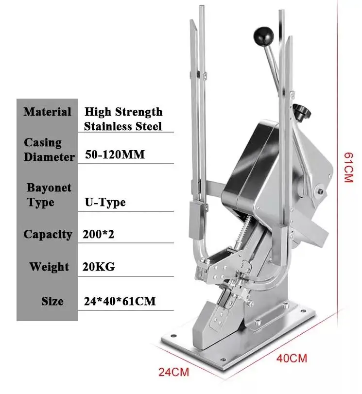Manual U-shape Double Clipping Sausage Tying Machine Supermarket Hand ...