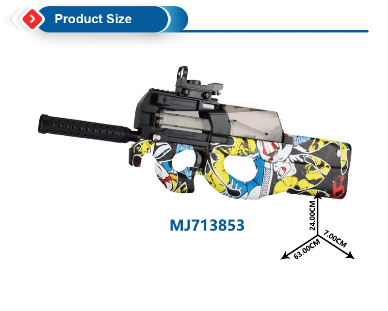 Hot Sale Electric Graffiti Water Bomb Bullet Gun P90