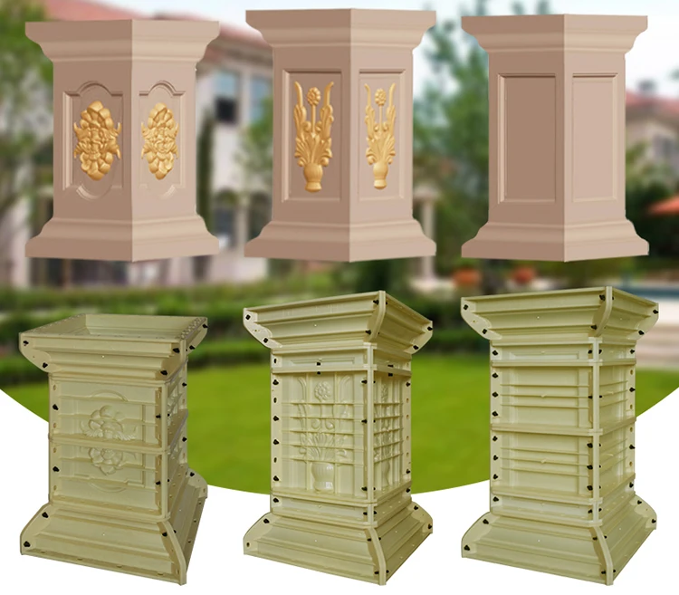 Plastic Roman Balustrade Molds for Concrete Pedestal & Statues, OEM
