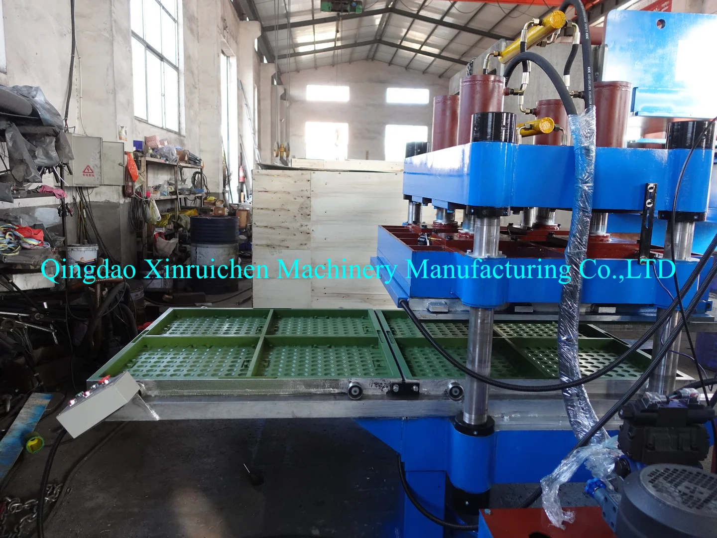 120 Tons Rubber Floor Tile Layer Bidirectional Automatic Transfer Press ...