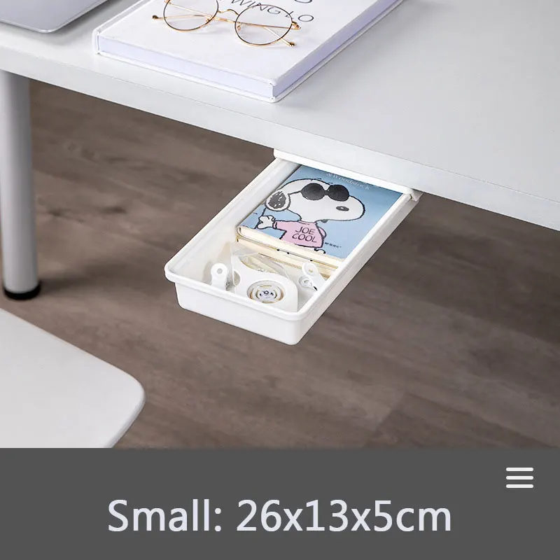 Under Desk Drawer,Slide Out Hidden Desk Drawers Organizer,Self-adhesive ...