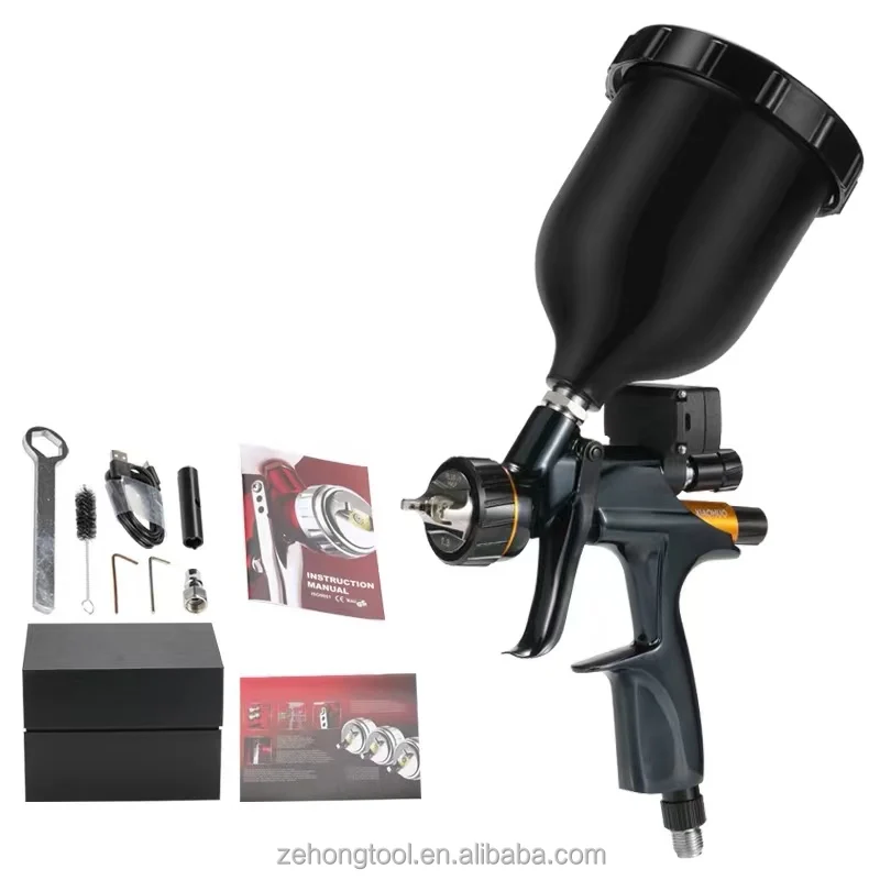 704521 Clearcoat Gun with Digital Gauge - 600ml Cup, 1.3mm Tip