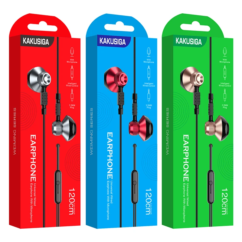 Kaku/kakusiga Universal Earphone With Mic 3.5mm Half-in Ear Handfree ...