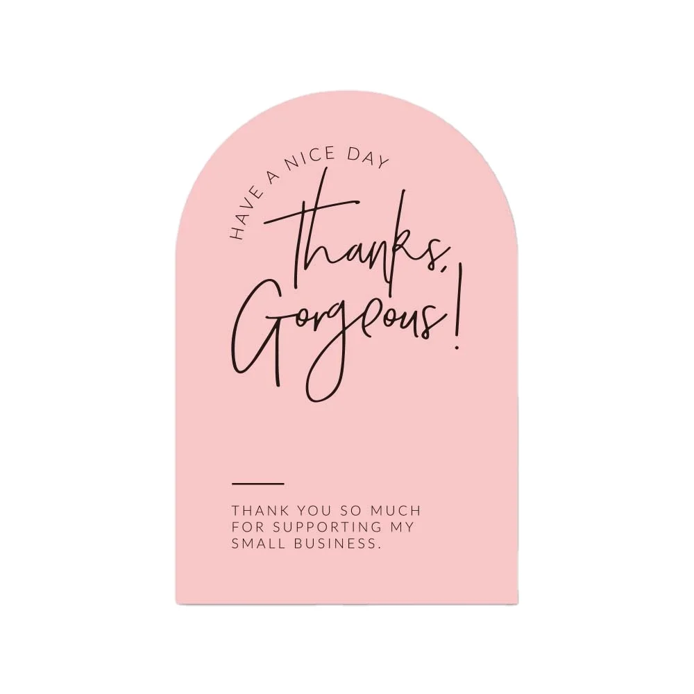 Customized Logopaper Card Cmyk Printing Pink Color Businesses Fancy ...