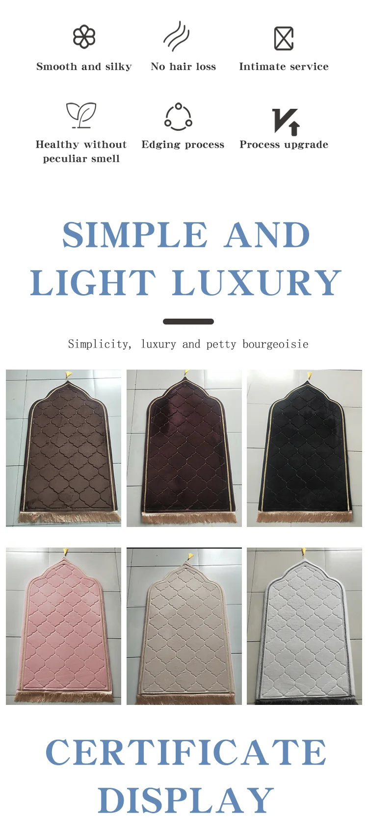 Islam Pocket Travel Educational Padded Gift Sets Prayer Carpet