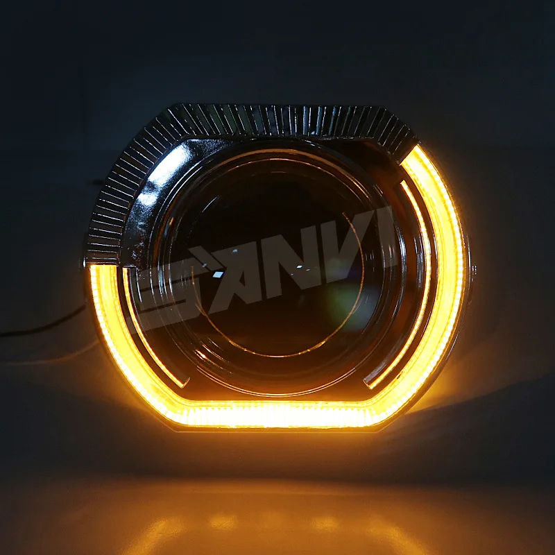 New 12V 6000K 3-inch LED Dual-Light Lens Decorative Cover Car ...