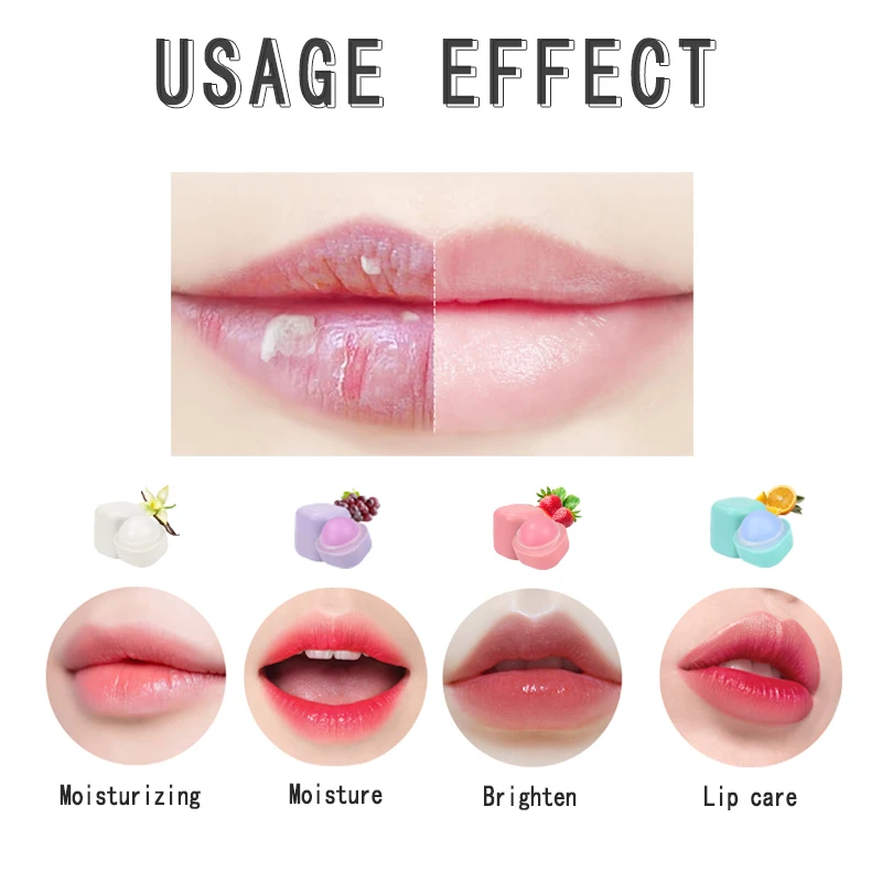 4 Flavors Strawberry Lip Balm - Natural Long Lasting Care