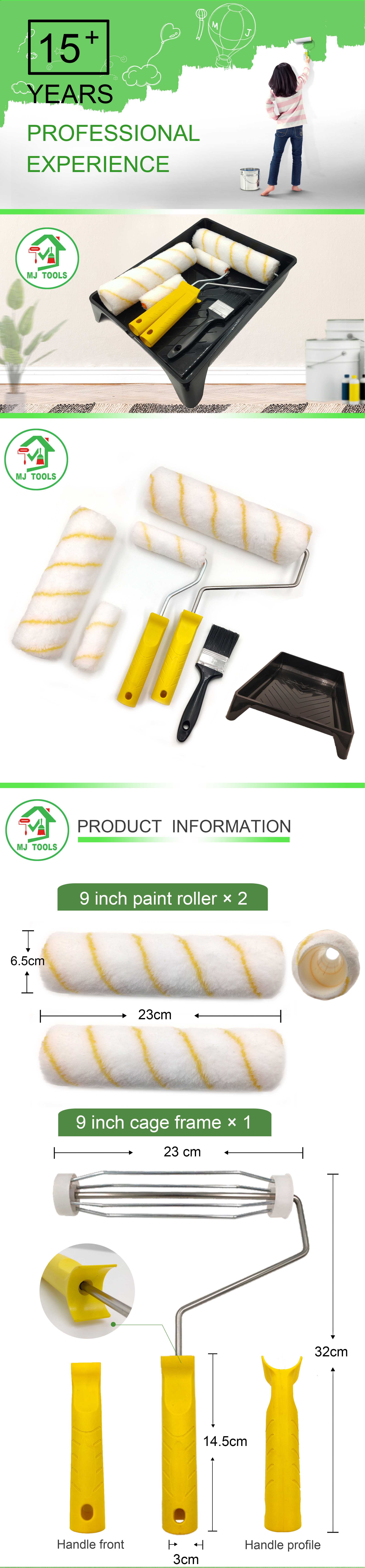 Multifunction 9 Inch 18 Inch Black Plastic Set Tray Paint Roller Kit ...