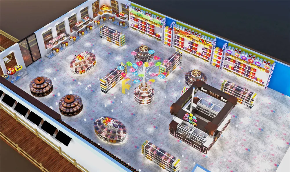 Candy Shop Interior Design - Modern & Customizable Decor
