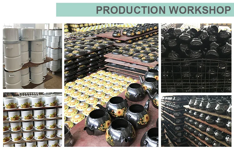 Casserole Induction Decal Cookware Set Round Enamel Cast Iron Pot ...