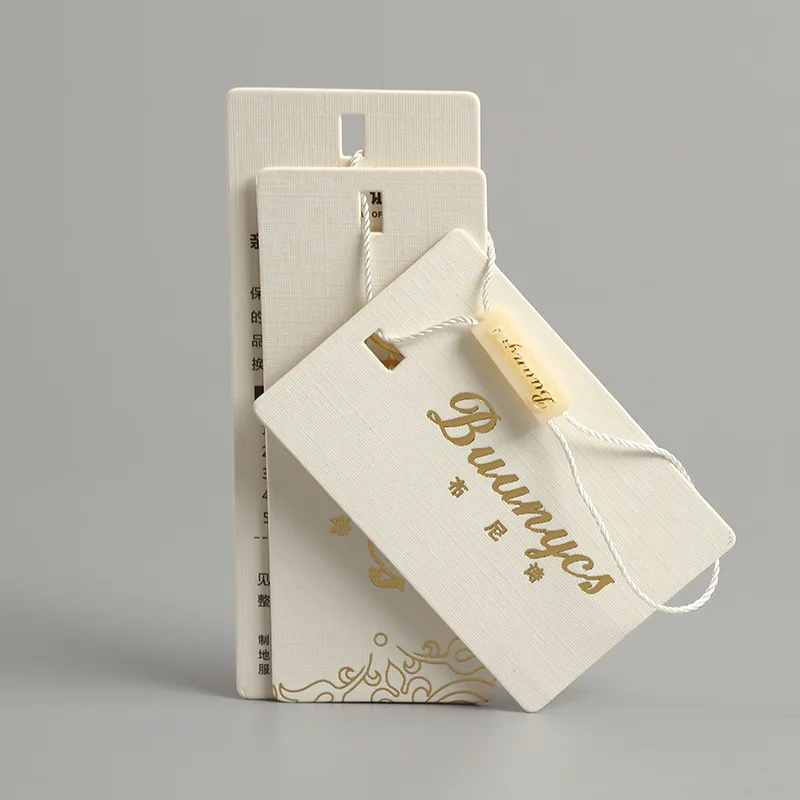 Custom Logo Luxury Recyclable Paper Hangtags - Embossed