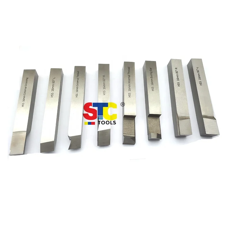 Lathe Form Tool 8pc Solid HSS Tool Bit Turning Set by STC