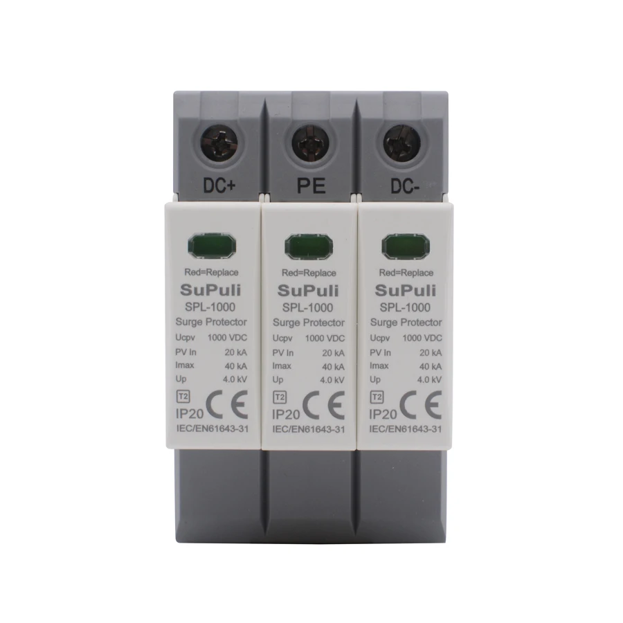 Spd Surge Protection Devices 3pole Dc 1000v 20-40ka Dc Spd Surge ...