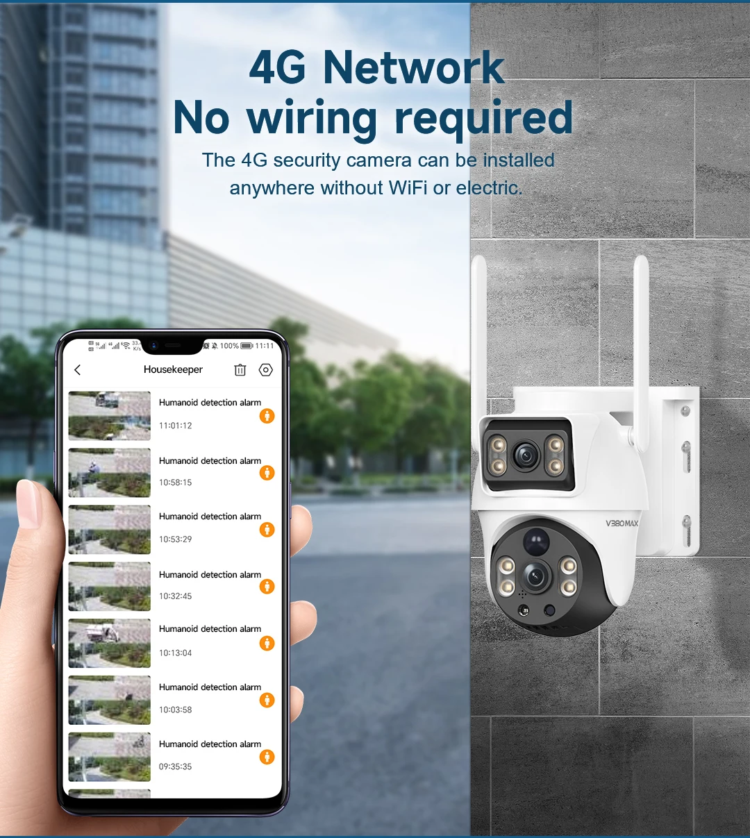 V380 MAX Smart Dual Views Wireless 4G Security Camera