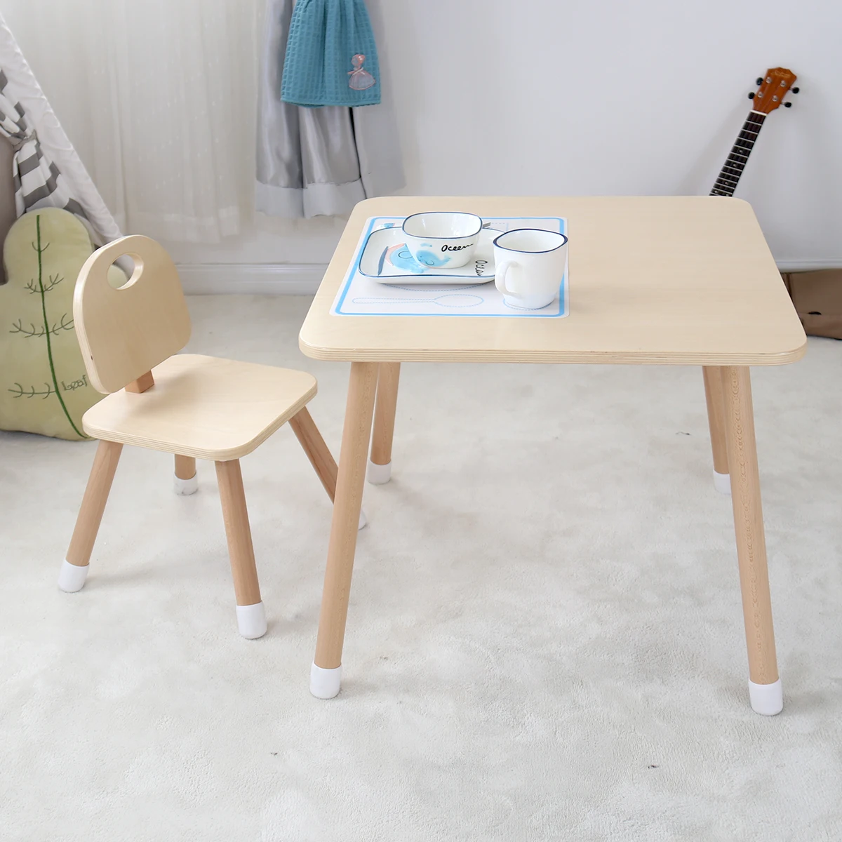 To Series Montessori Kids Furniture Set Study Table Toddler Child Wood ...