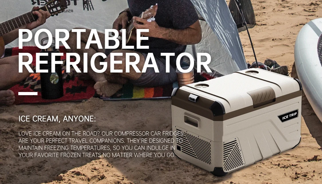 35 Liters Mini Car Cooler 12v Camping Fridge Freezer DC Portable ...