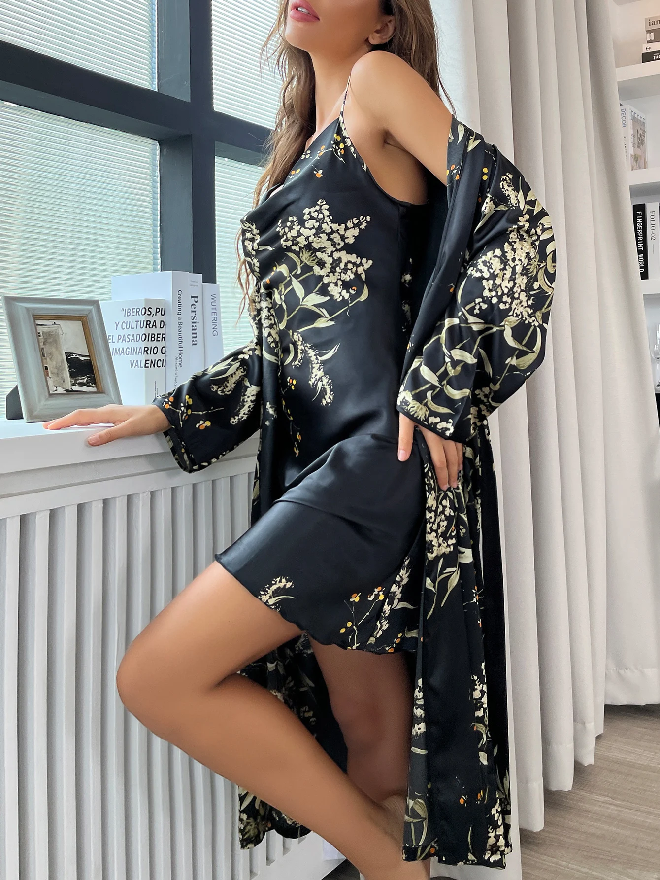 Minimal Women's Four Seasons Home Furnishing Lace up Pajama Dresses ...