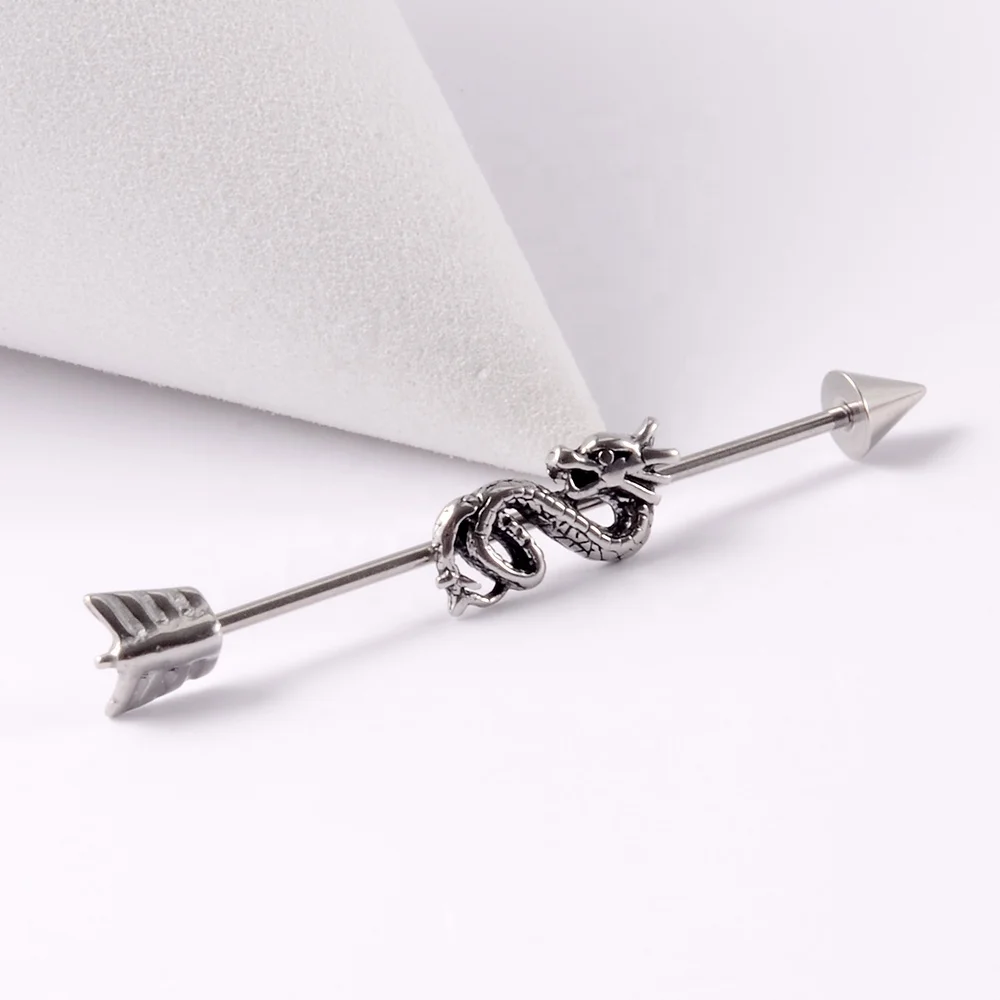 Industrial Piercing Earrings Dragon