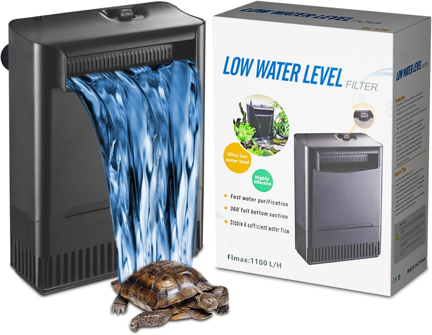 Waterfall Bio-Filtration Low Water Level for Freshwater Saltwater Fish ...