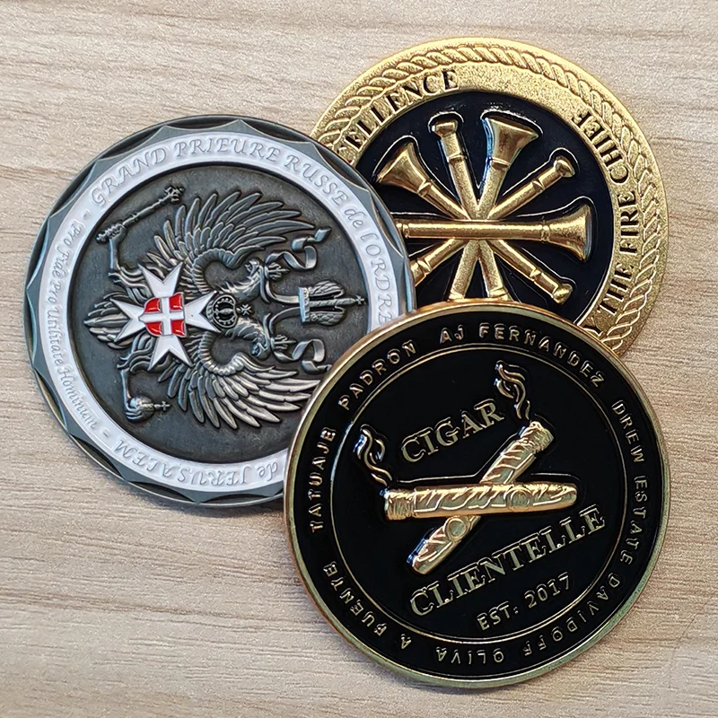 Custom 3D Challenge Coin 3mm 4mm Thickness Antique Plating 50mm Zinc ...