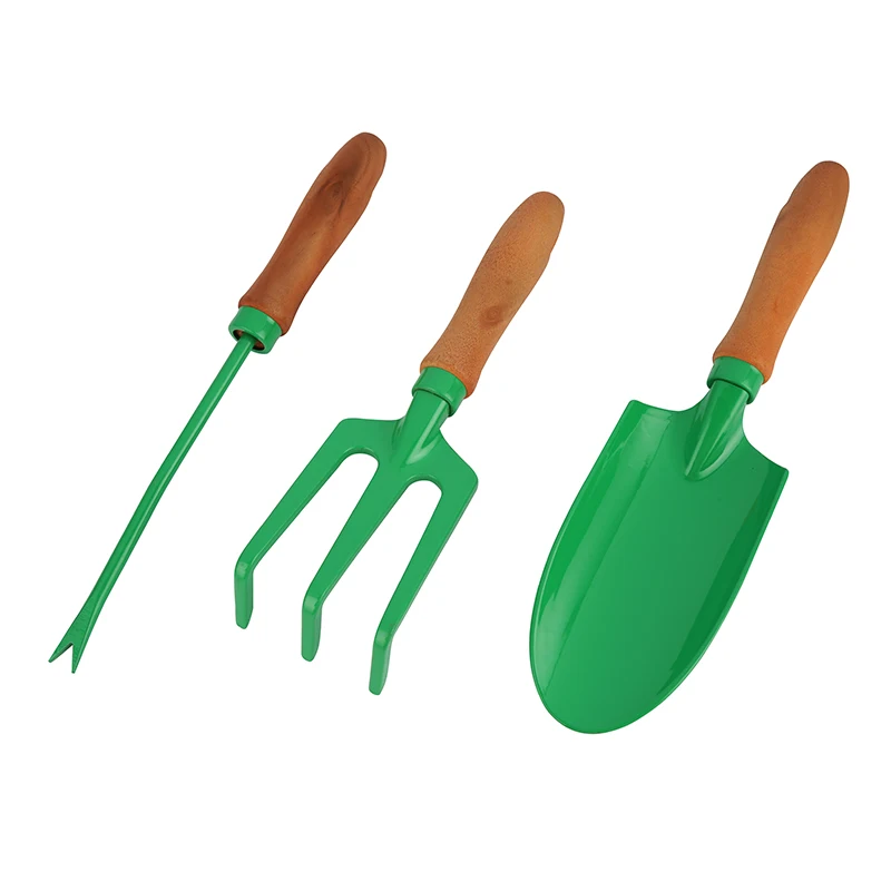 Two Teeth Three Teeth Wooden Handle Root Extractor Garden Hand Soil ...