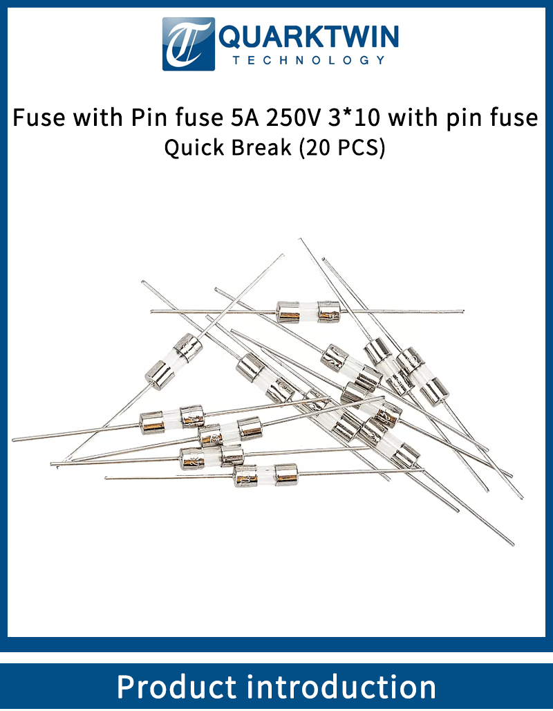 Fuse With Pin Fuse 5a 250v 3*10 Quick Break With Pin Fuse (20 Pcs ...