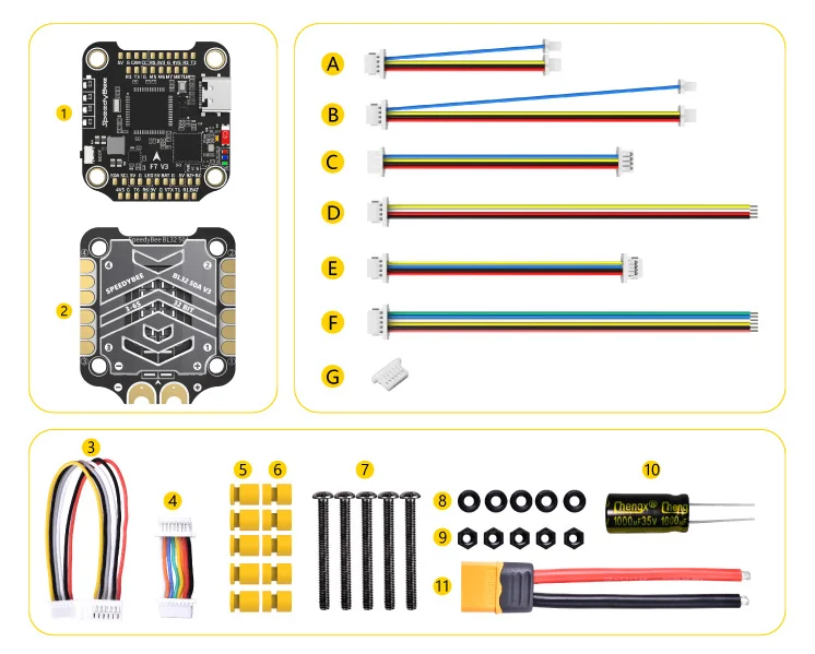 Hoshi Speedybee F405 V3 F4 Flight Control Bls 50a 4in1 Speed 30x30 Fc ...