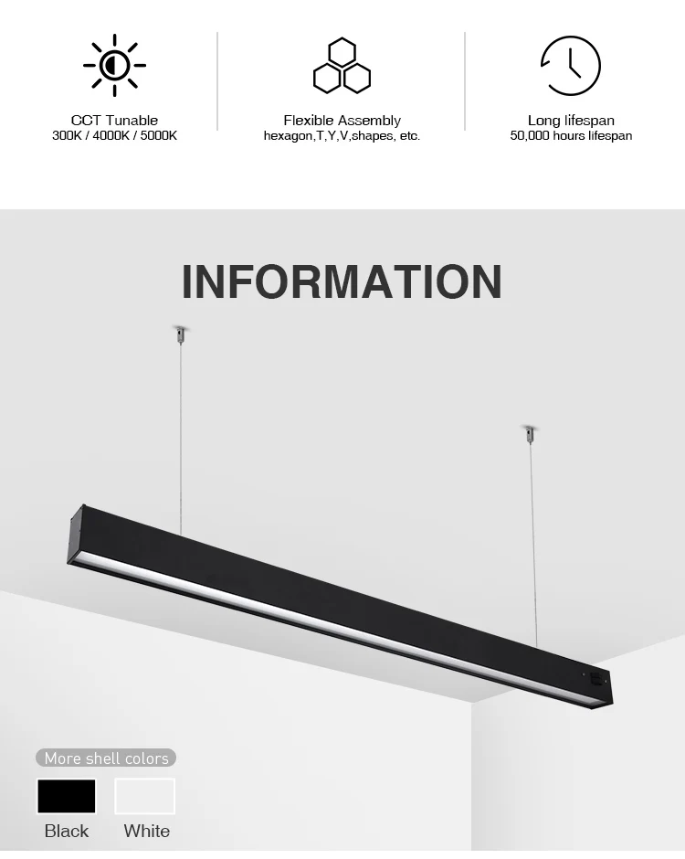 60W 120W 3cct Gym Lighting Ceiling 4 Ft 8FT Led Linear Lamp