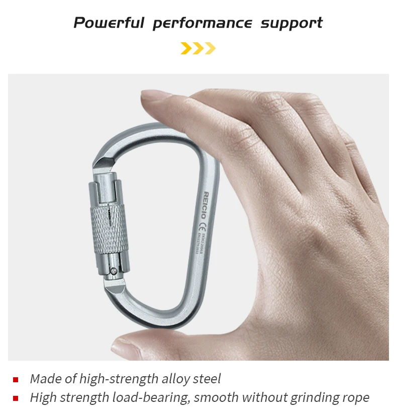 Outdoor Steel Carabiner With Twist Lock And Screw Lock Heavy Type Fall ...