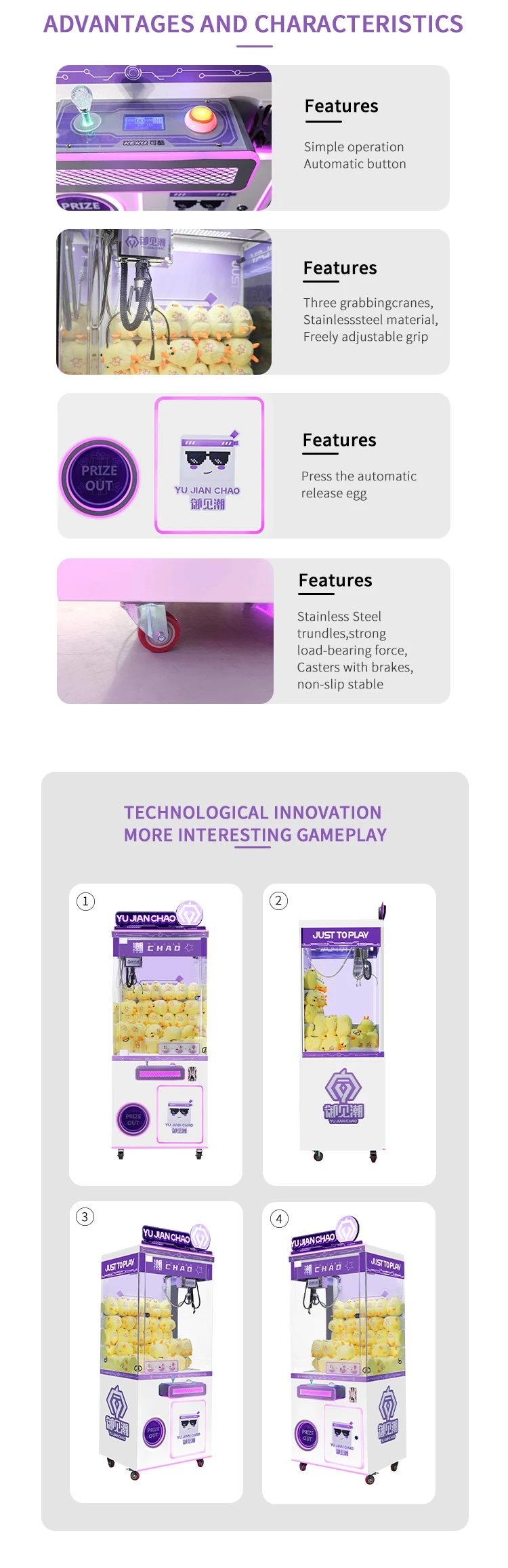 Keku Factory Oem Cat Crane Plush Doll Claw Stuffed Toy Game Machine ...