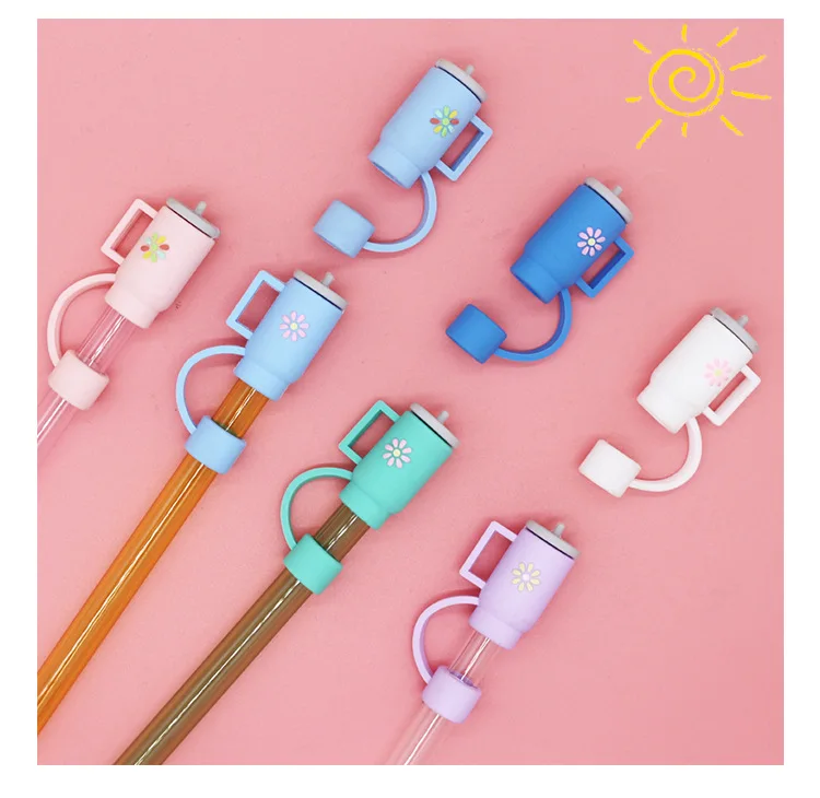 Wholesale Straw Topper Cover Sports for Metal Straws Design Silicone ...