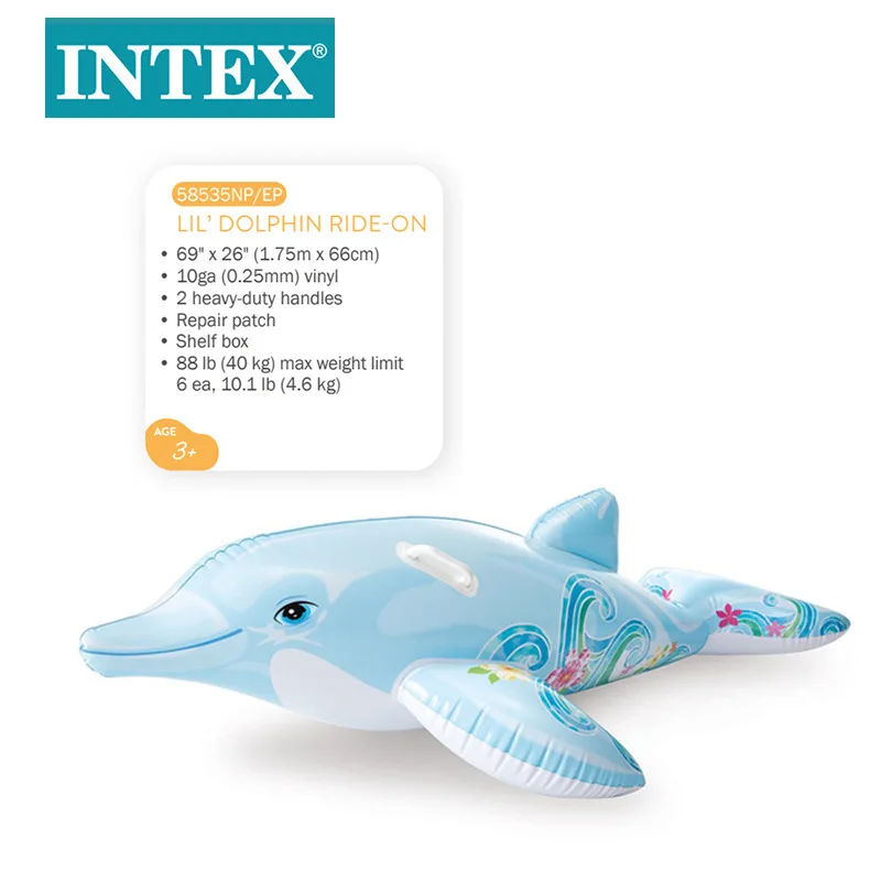 Inflatable Shark Pool Toy with Handles - 175x66cm Inflatable Swimming ...