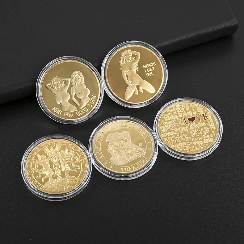 Custom Gold Silver Plated Funny Cute Dog Coins for Collectors