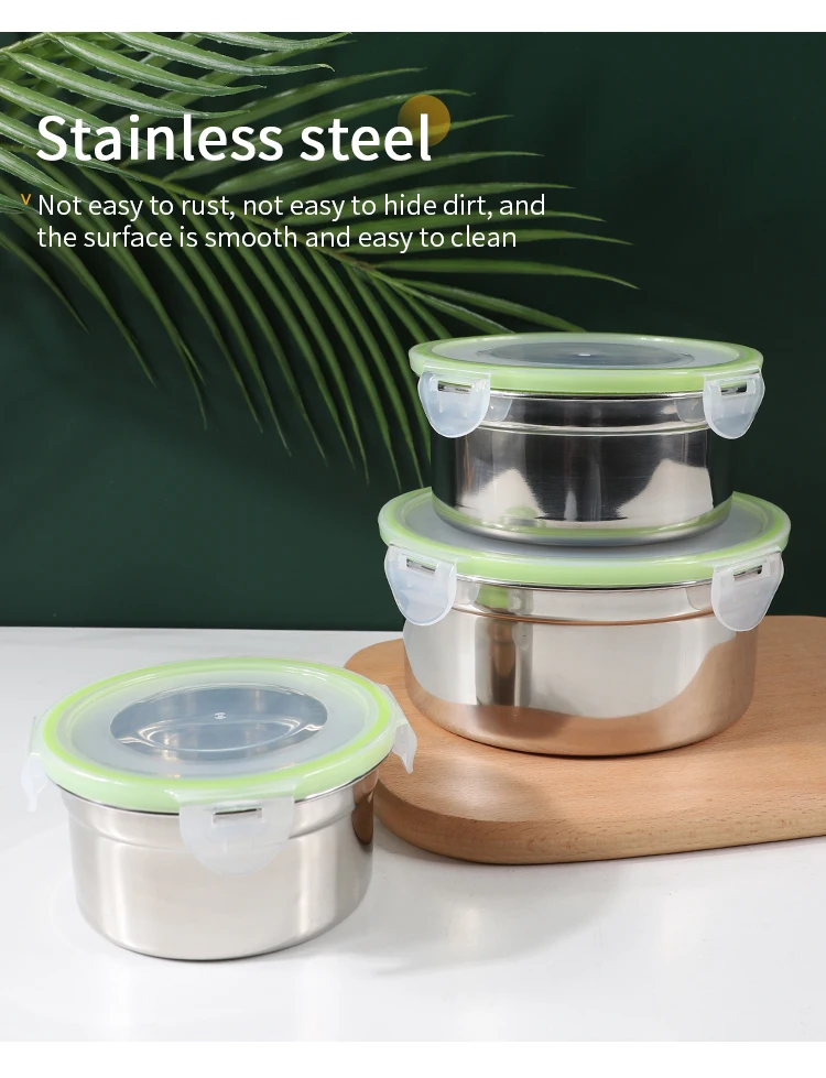 Stackable Stainless Steel Food Containers - Airtight