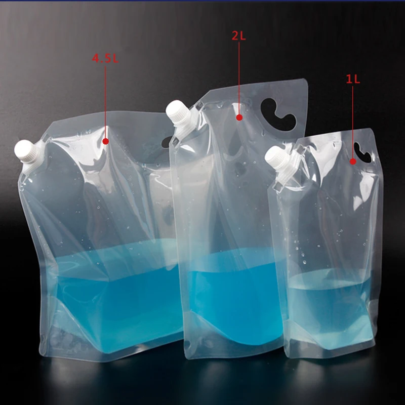 Custom Portable Standing Pouch Bag Liquid Clear Drink Stand Up Pouch ...