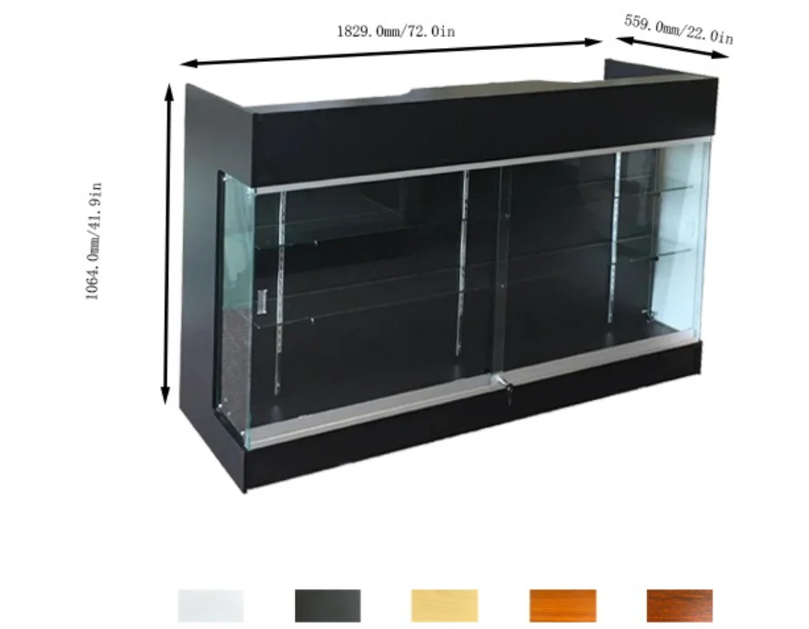 Full Vision showcase Display Supermarket Glass Counter showcase ...