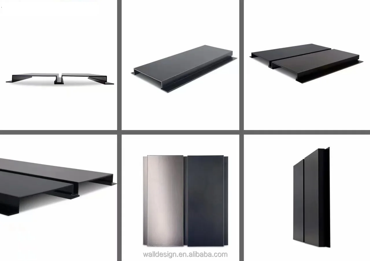 U Shaped Baffles Wall Cladding Wood Grain Aluminum Baffles Ceiling