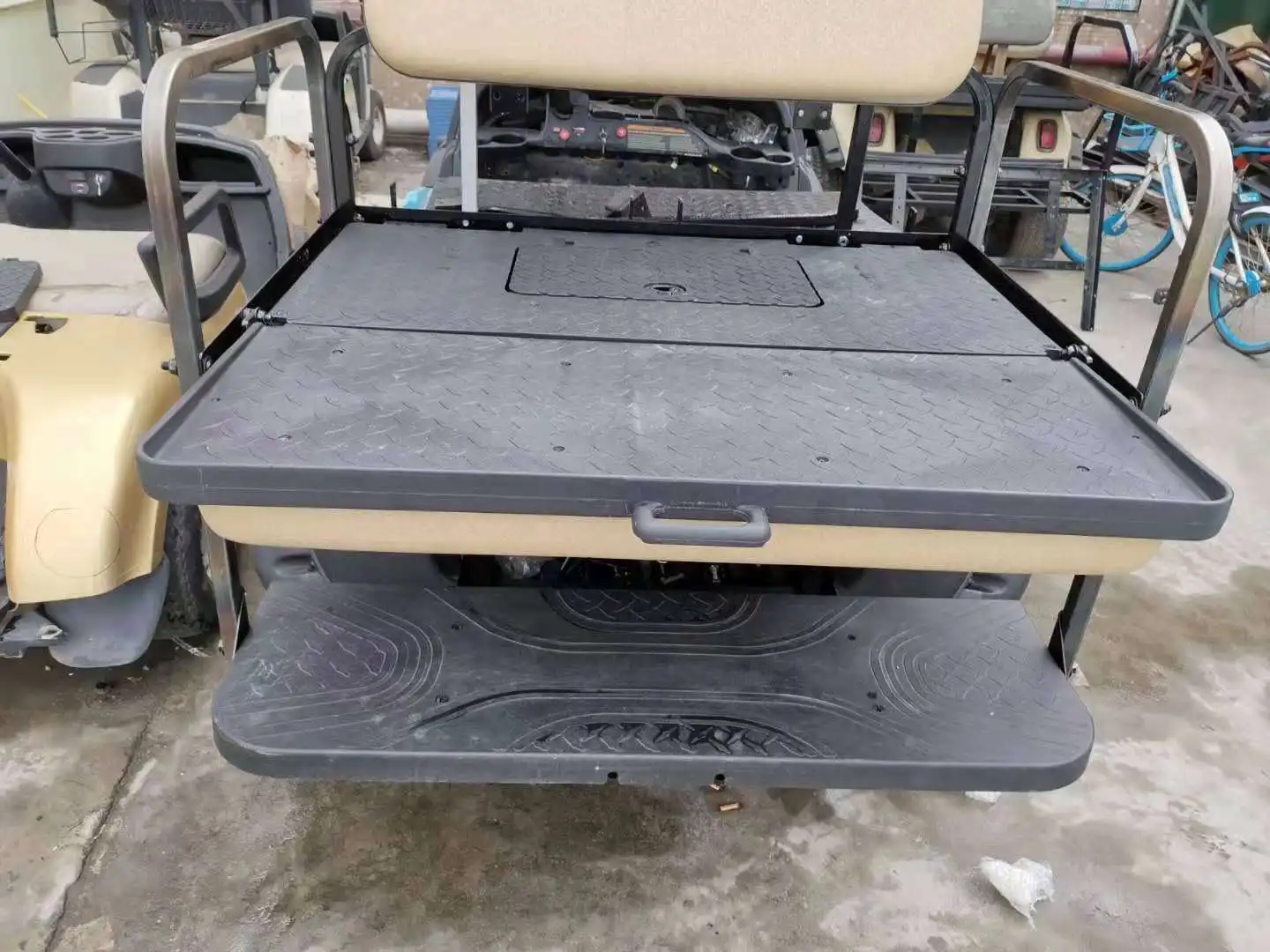 Club Car Precedent Golf Cart Rear Back Seat Kit Flip Folding with Beige ...