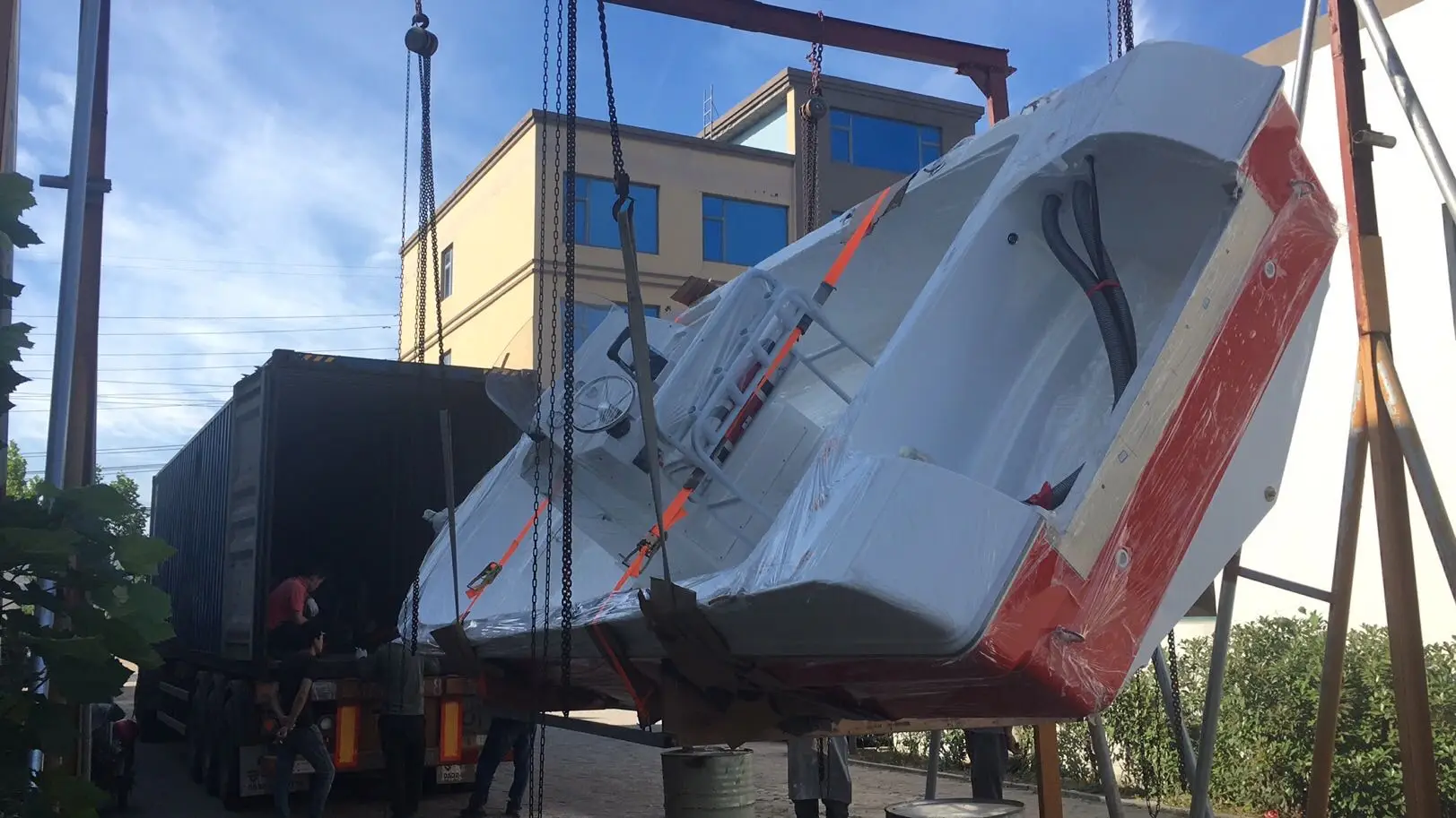 Yamane 27ft Frp Center Console Sports Boat T-top Fishing Fast Ferry For ...