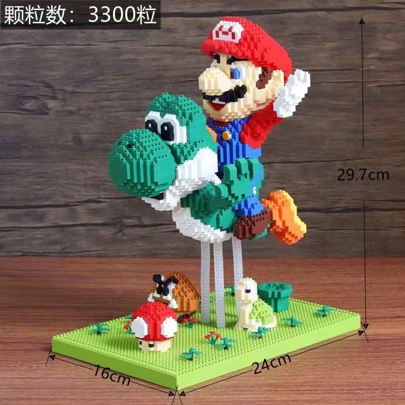 New High Quality 29cm Super Marios Bros Toys Figure Fly Marios Micro ...