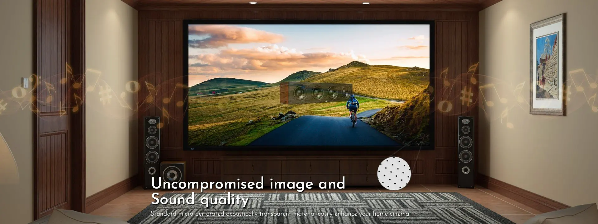 SCREEN PRO 100 Inch Fixed Frame - 4K Ultra HD Projection Screen