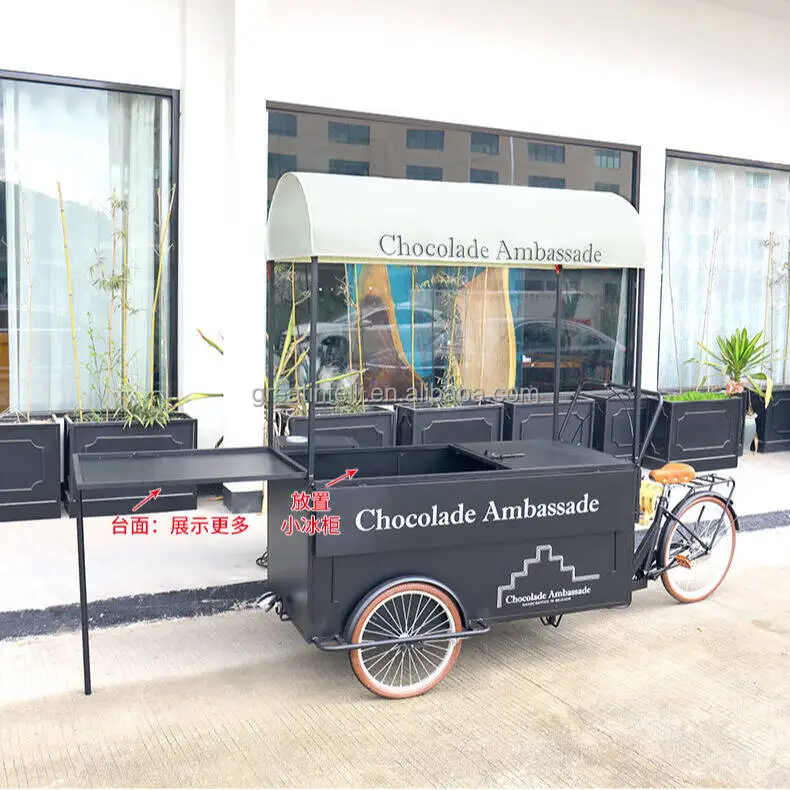 3 Wheel Cargo Bike Street Food Delivery Bike Crepe Trailer High ...