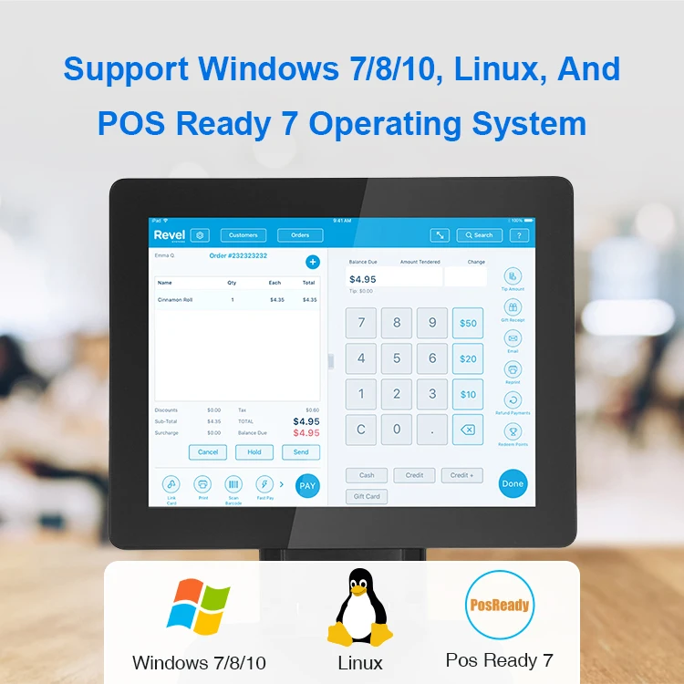 New Dual Screen Pos Machine For Sale With Stand Cash Register All In ...