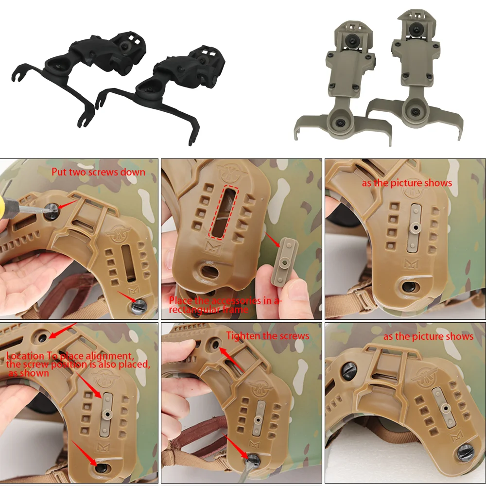 Tactical Helmet Rail Adapter For Sordin Headsets - Quick Dry Accessory