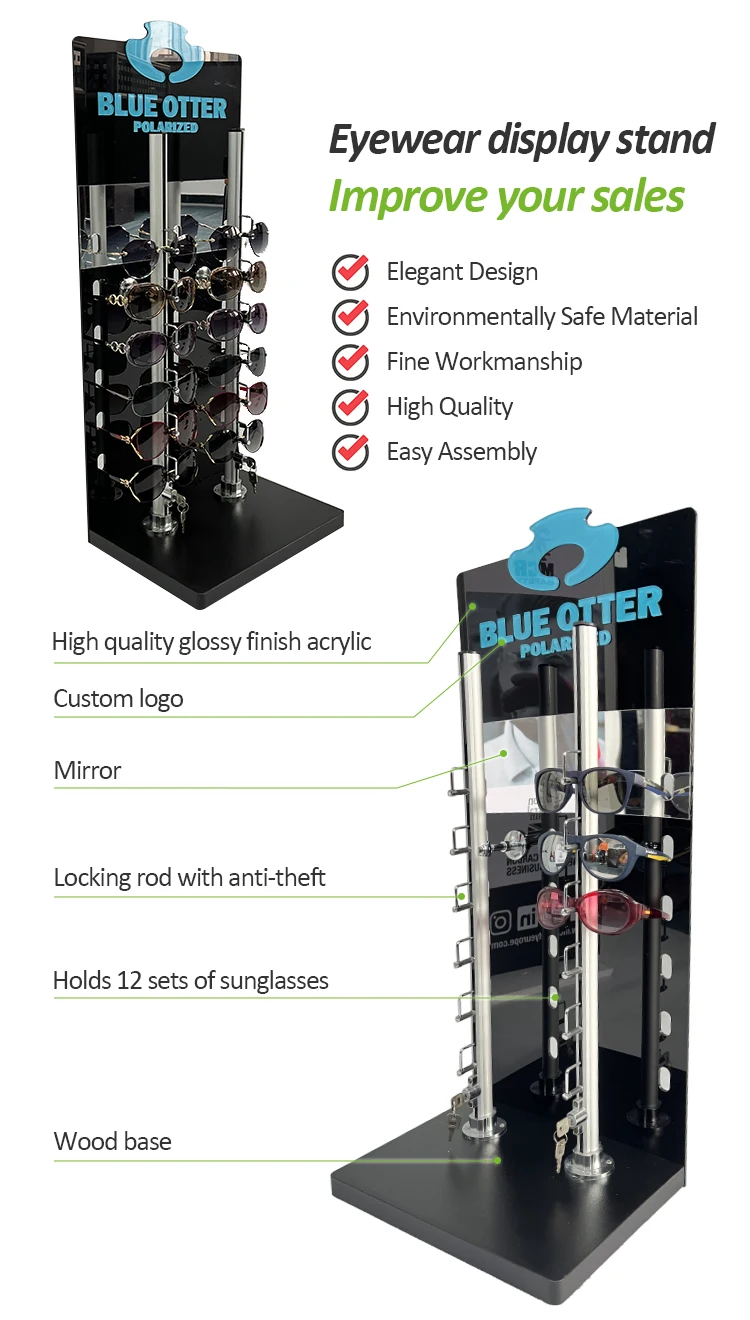 Secure Eyewear Display - Locking Sunglasses Stand